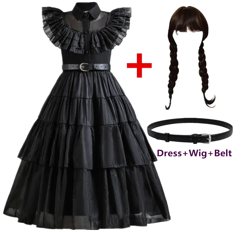 Kids-Cosplay-Dresses-4-8-10-12-Yrs-Gothic-Black-Dresses-Carnival ...