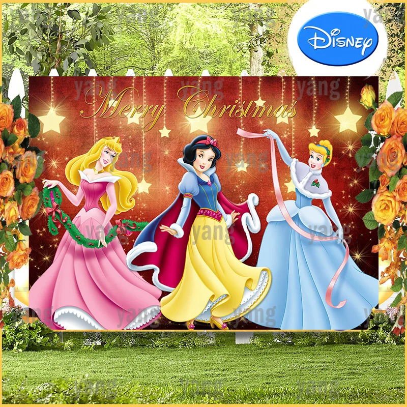 Disney Princess Golden Christmas Wallpaper