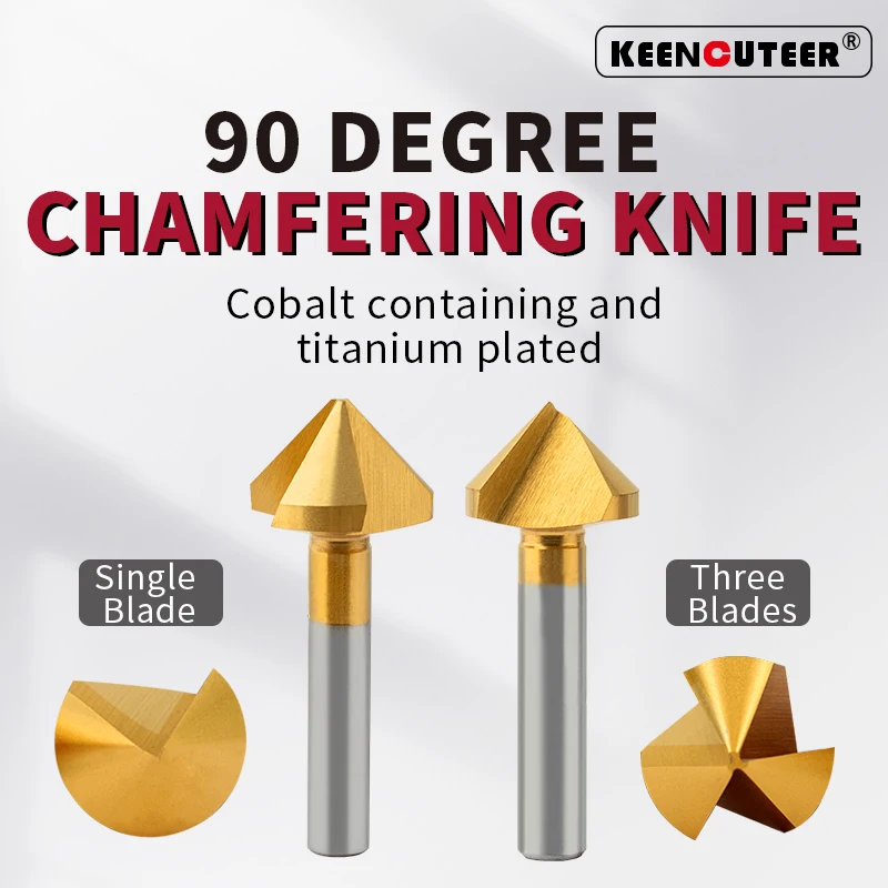 1-5-Pcs-Chamfering-Cutter-90-Degrees-M35-HSS-With-Cobalt-Drill-Single ...
