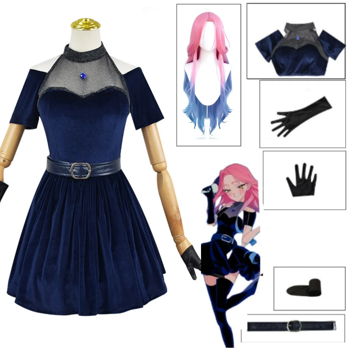 Alien-Stage-Mizi-Halloween-Costume-Cosplay-Woman-Wig-Prop-Set-Halloween ...