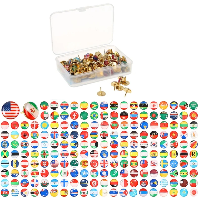 100PCS-Multifunctional-National-Flag-Thumb-Nails-Push-Pins-for-Photos ...