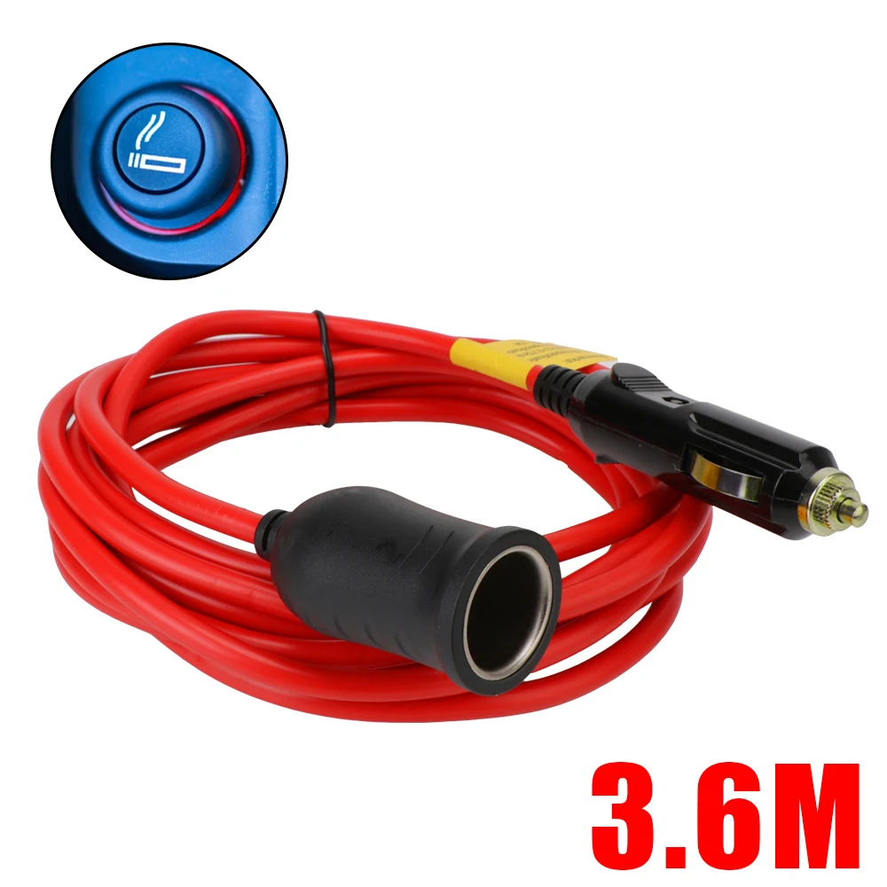 Female-Socket-Plug-Car-Cigarette-Lighter-Extension-Cord-Auto-Charger ...