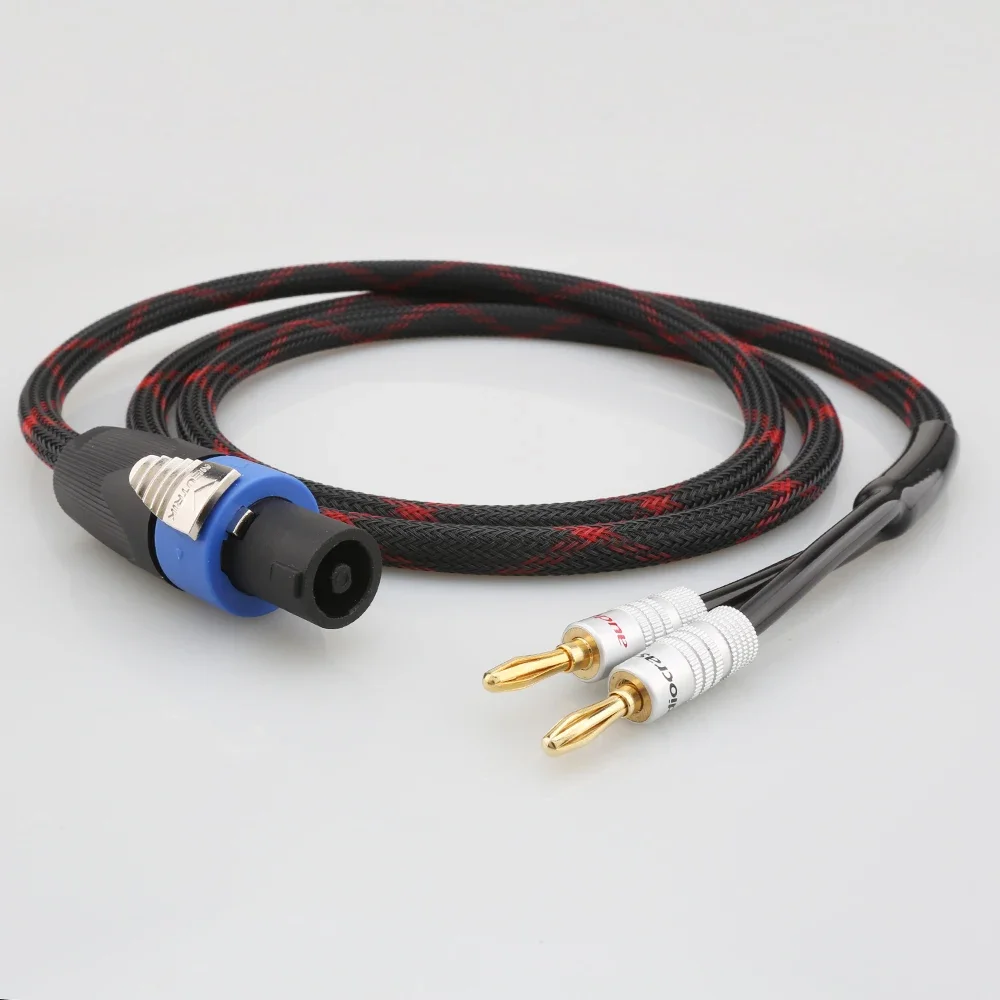 Audiocrast-HiFi-Sub-Speaker-Cable-Speakon-to-dual-Banana-plug-Subwoofer ...