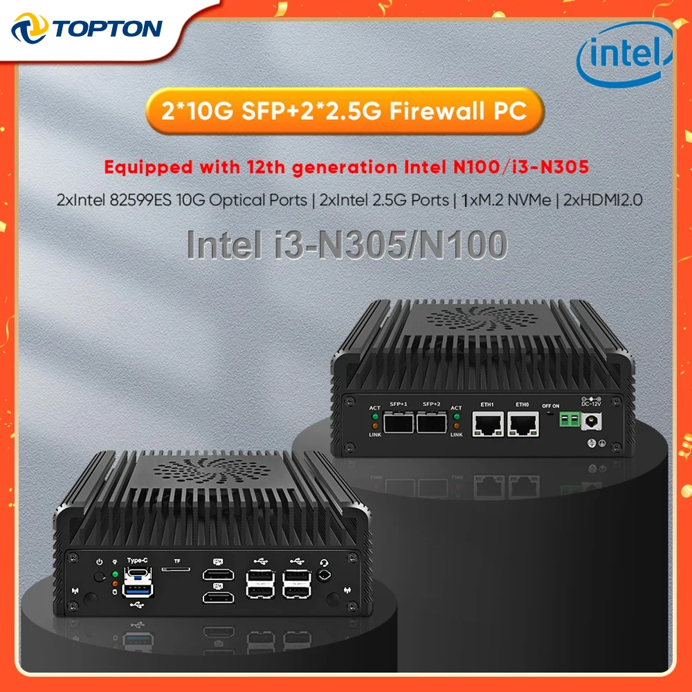 2x10G-SFP-12th-Intel-i3-N305-N100-Firewall-Router-Mini-PC-2xi226-V-2 ...