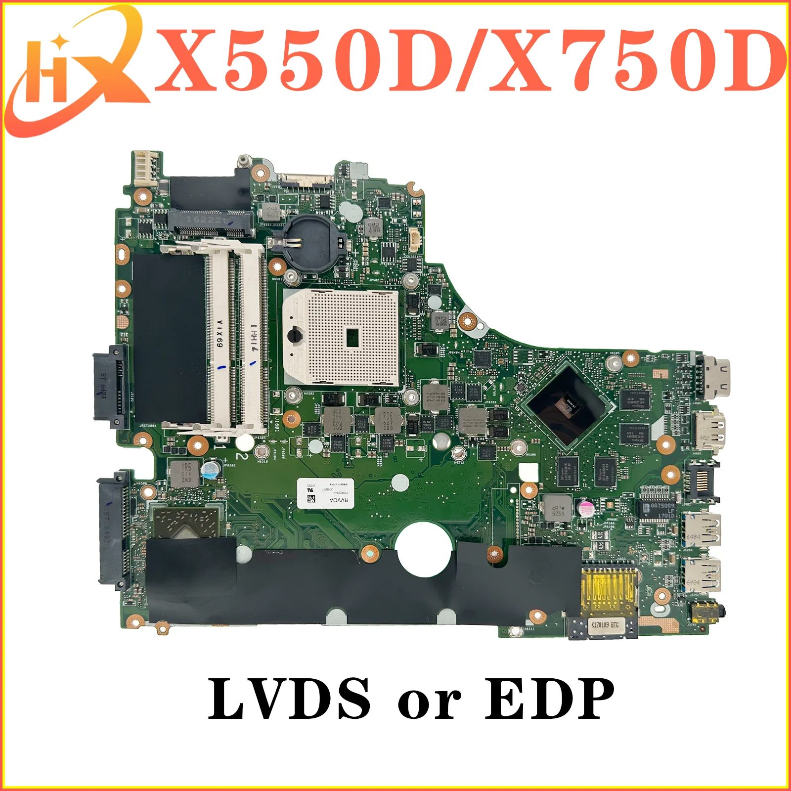 Placa-base-X550D-X750D-para-ordenador-port-til-placa-base-EDP-LVDS-para ...