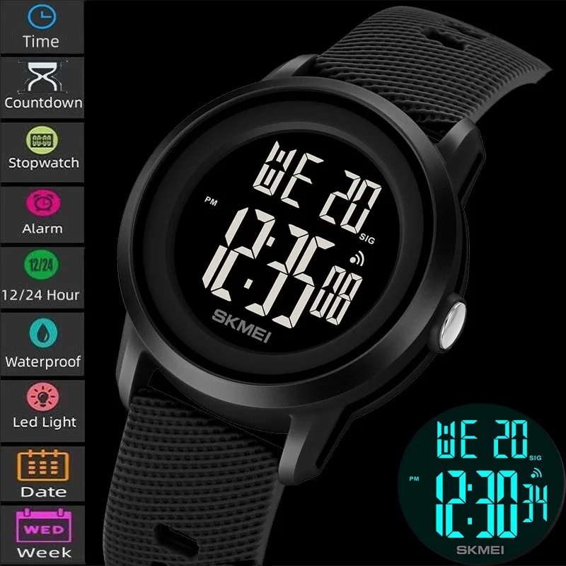 Skmei Women's Wristwatch Fashion Silicone Strap 50M Waterproof Swimming ...