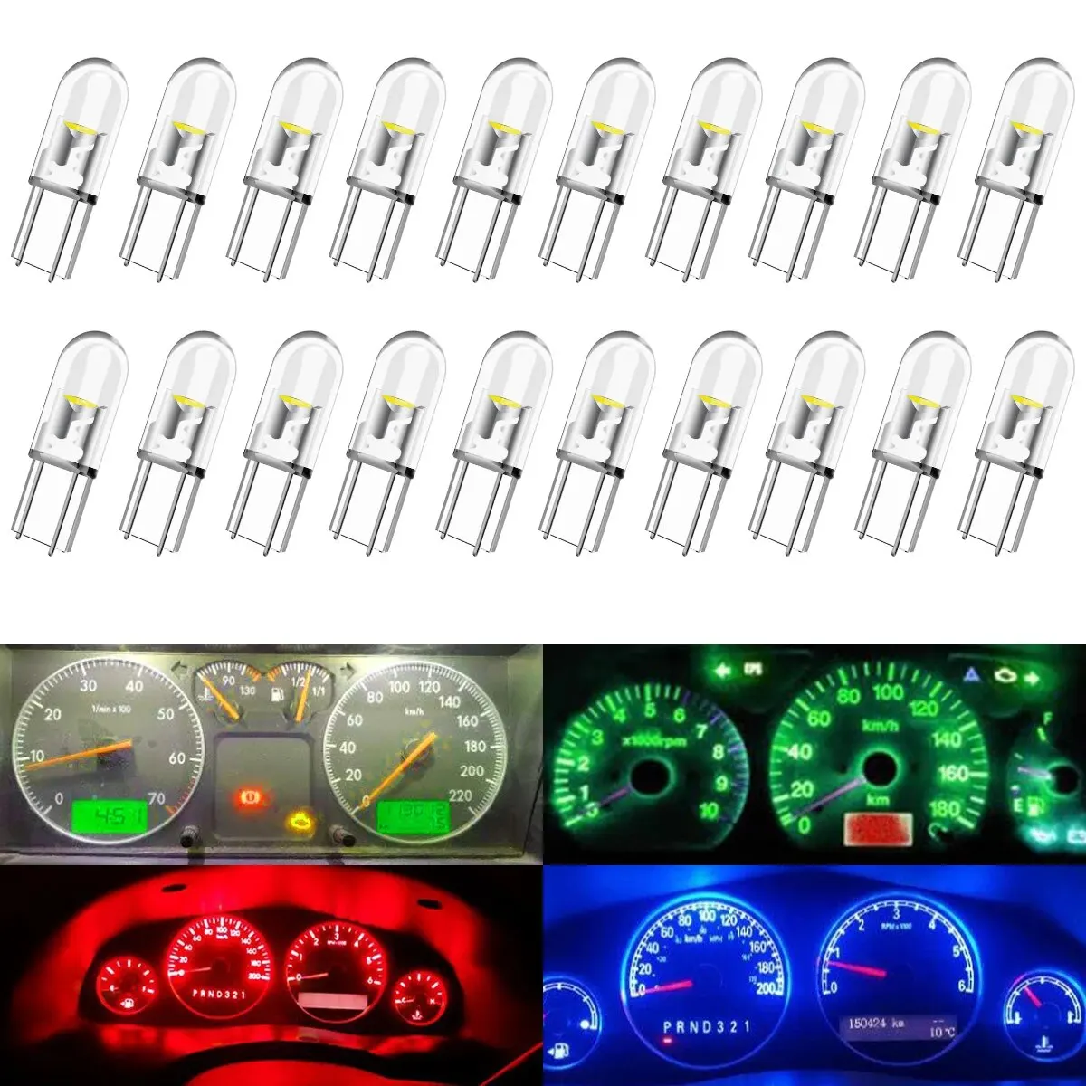 Universal-Car-LED-Interior-Dashboard-Luzes-aquecimento-Indicador-Wedge ...