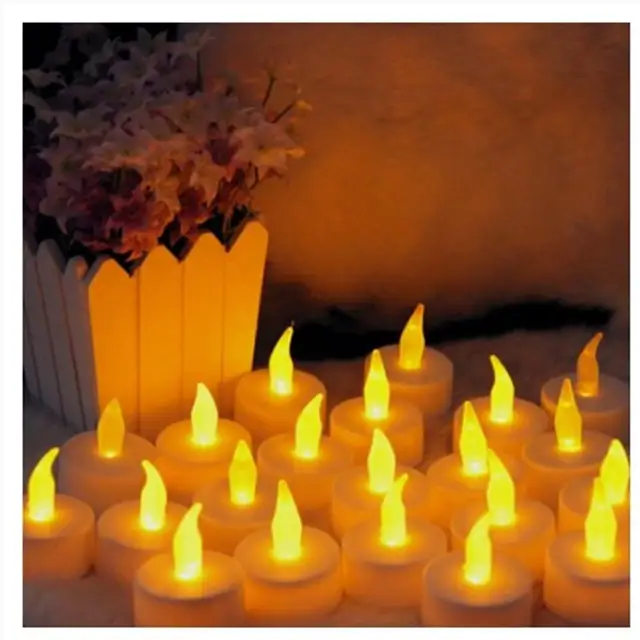 Flameless Led Candle Light Battery Powered Bright Color Lamp Blinking ...