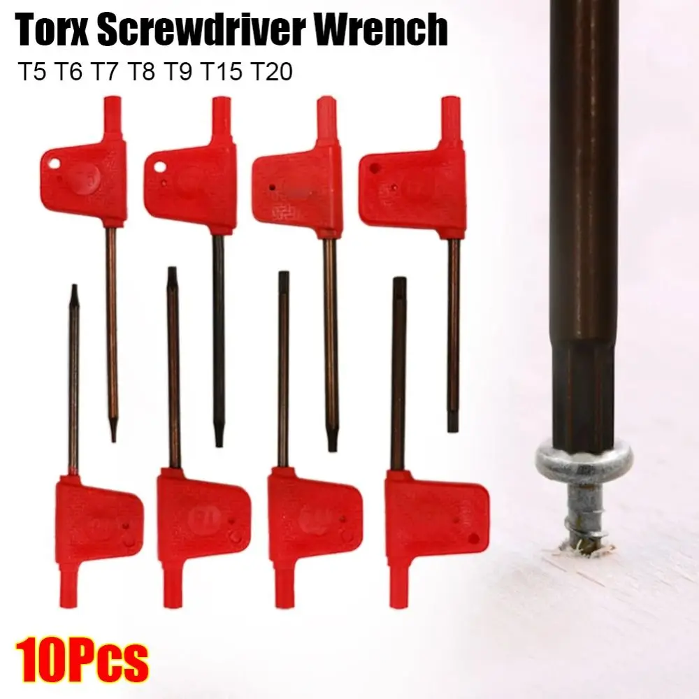 10Pcs Power Tool Torx Screwdriver Wrench T5 T6 T7 T8 T9 T15 T20 Plum ...