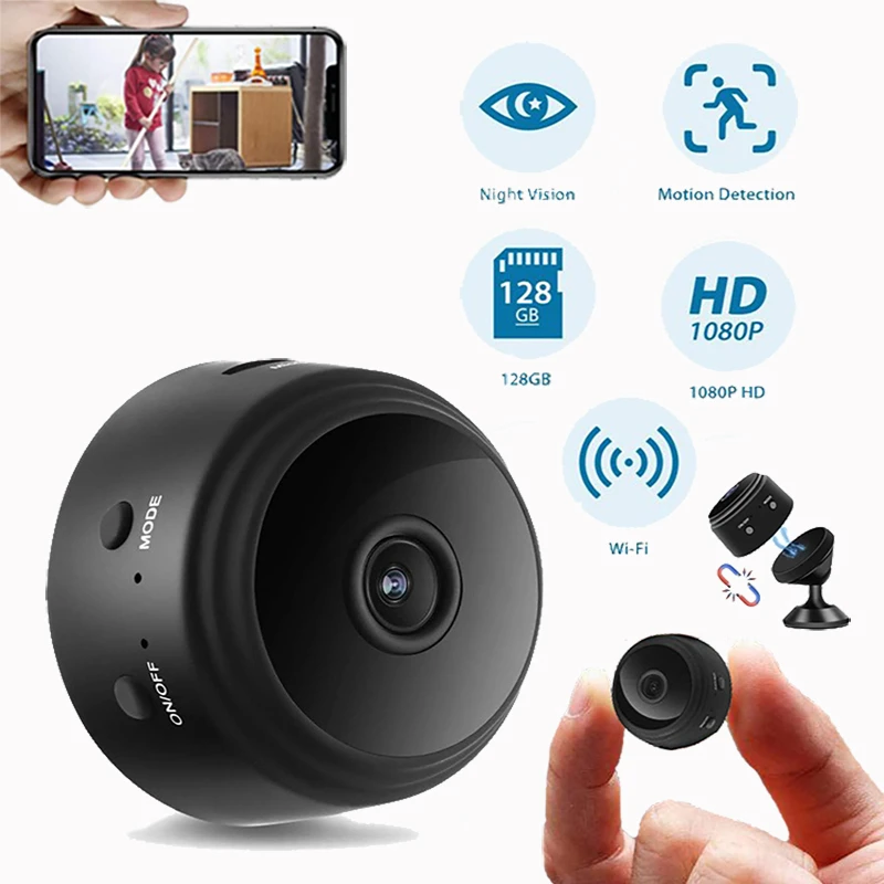 A9 Mini Wifi Camera Spia Hiden Surveillance Cam Espion Invisible Small ...