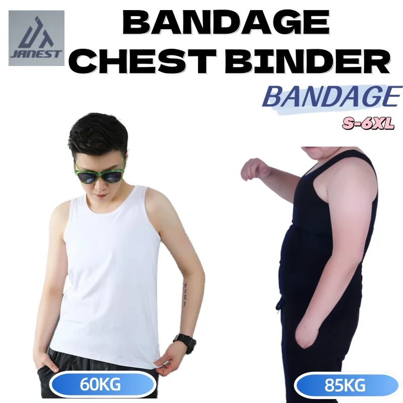 Bandage-Chest-Binder-Singlet-Side-Buckle-Breathable-Breast-Binder ...