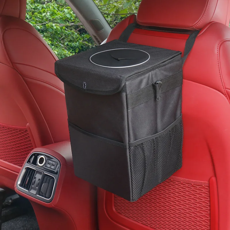 Waterproof-Car-Trash-Can-Bin-Auto-Car-Accessories-Organizer-Garbage ...