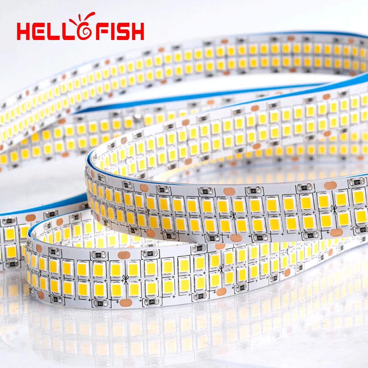 24v Led Strip 2835 Smd 1200 2400 Leds Diode Tape Flexible Pcb Light Led ...