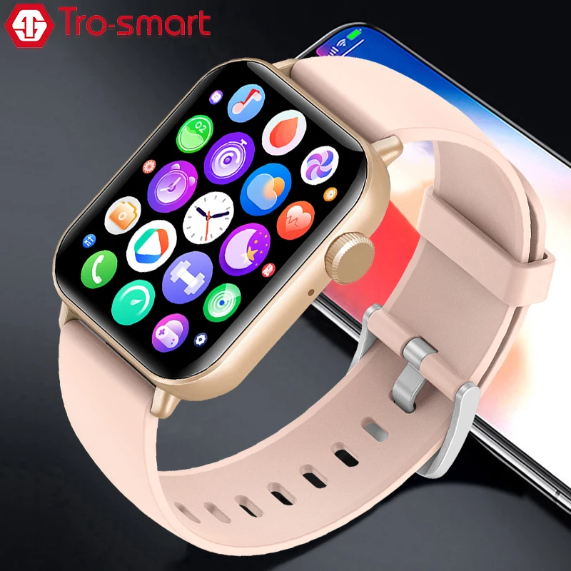 새로운 2023 스마트 워치 여성 남성 Smartwatch BT 음악 스마트 시계 IOS 피트니스 트래커 Trosmart 브랜드 ...