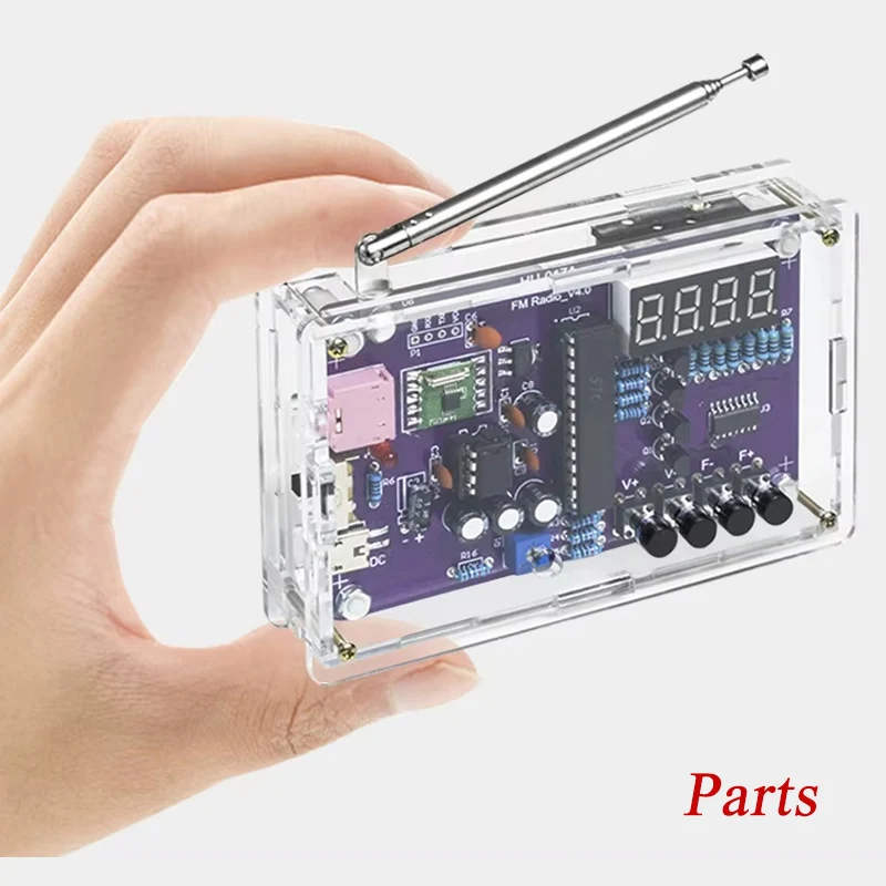 DIY FM Radio Electronic Kit RDA5807S Adjustable Frequency 87-108MHz ...
