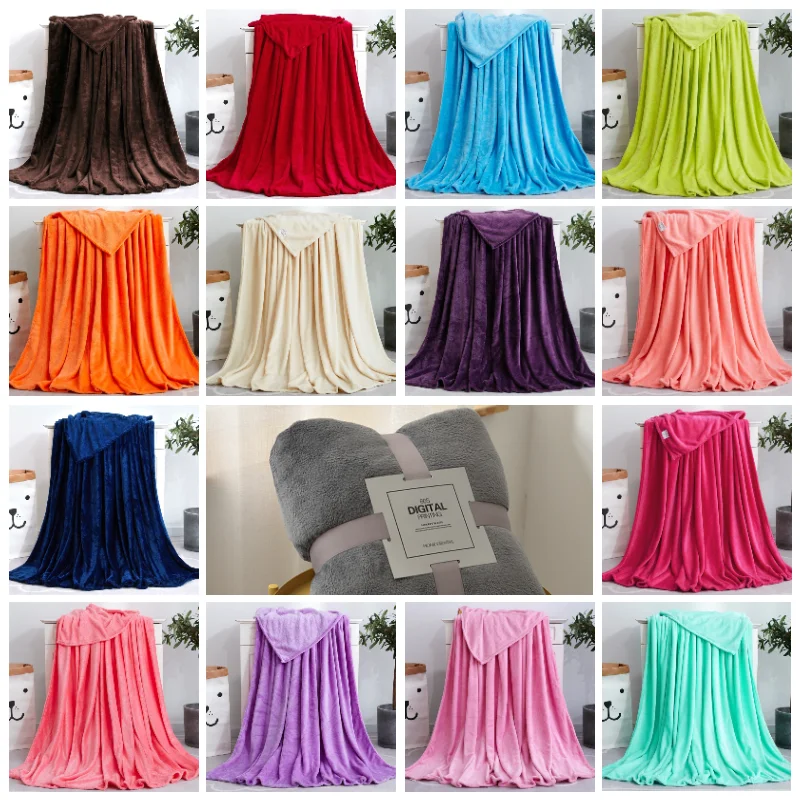 Solid-Color-Thin-Blankets-Soft-Warm-Fluffy-Throw-Blanket-Sofa-Cover ...