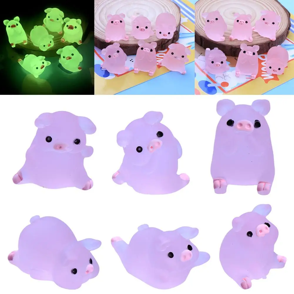 Mini-Luminous-Pig-Car-Dashboard-Decor-Toys-Dolls-Figures-Cartoon ...