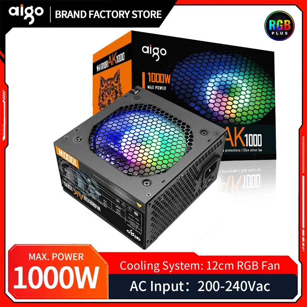 Aigo-AK-PC-PSU-Power-Supply-1000W-Competitive-Game-Gamer-RGB-120mm-Fan ...