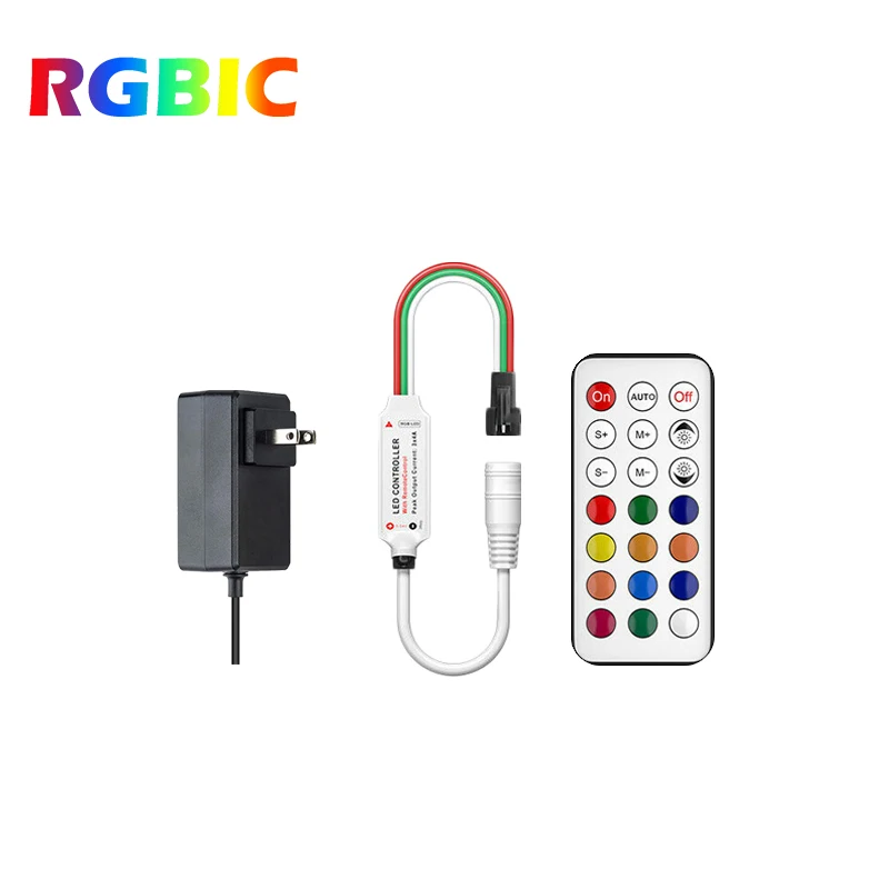 RGBIC-LED-Strip-Controller-with-Power-Adapter-12V-24V-2A-3A-4A-5A-Power ...