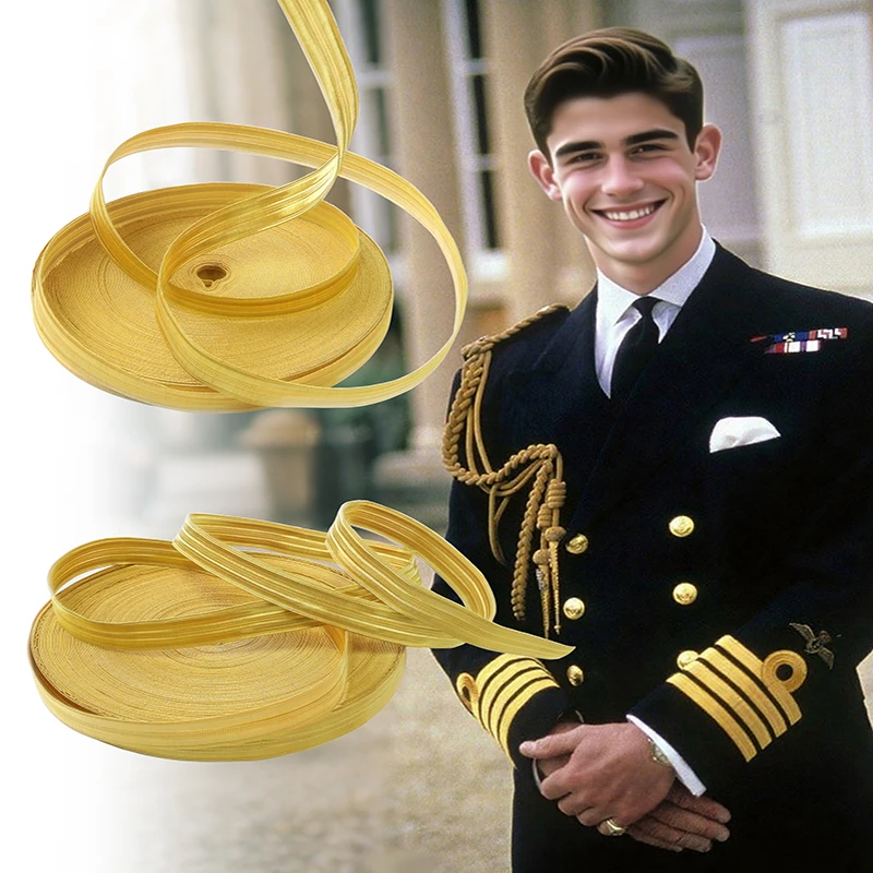 Golden Bullion Wire Ribbon Braid for Uniform Military Epaulette ...