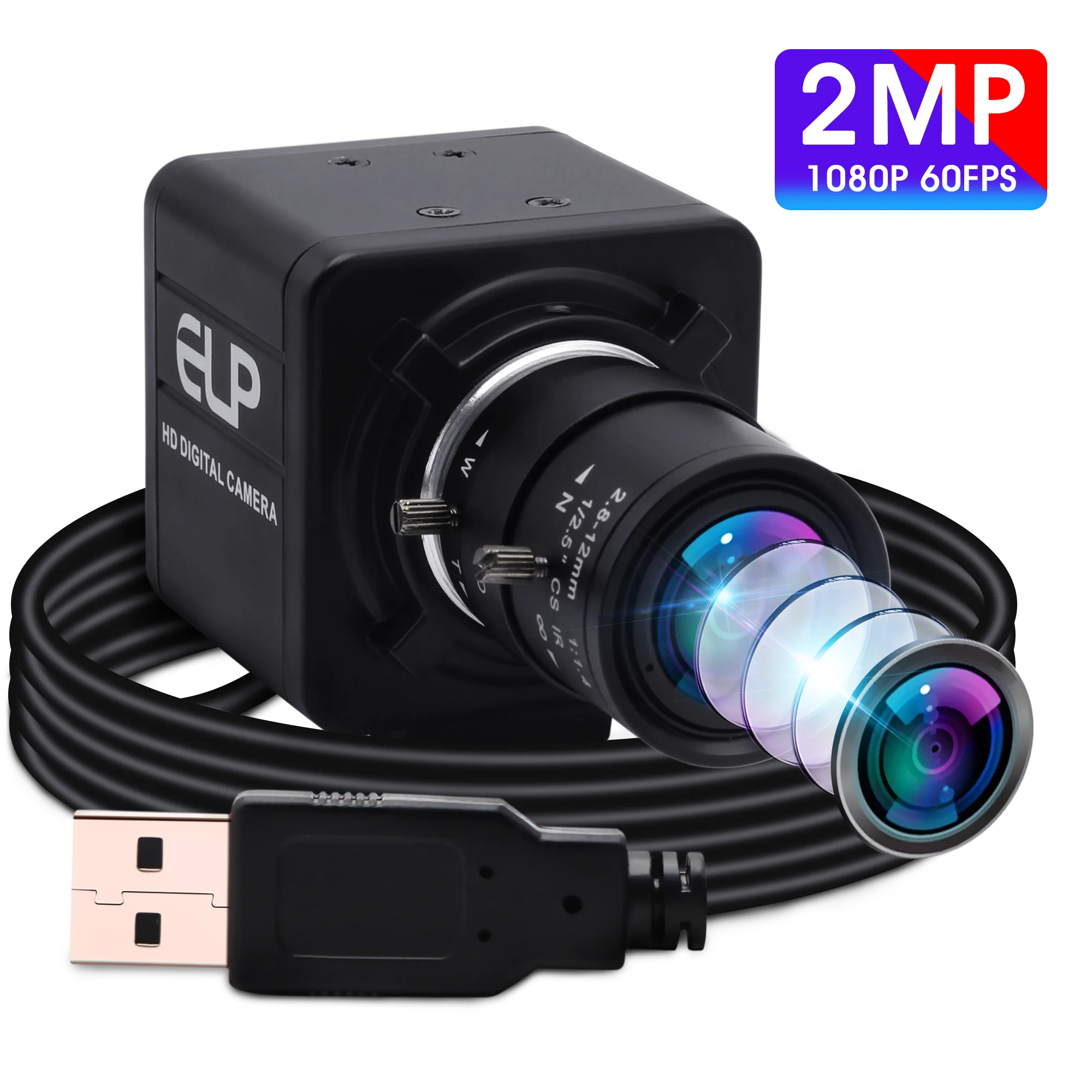 1080P High Speed 60fps/120fps/260fps USB Camera CMOS OV4689 Manual Zoom ...