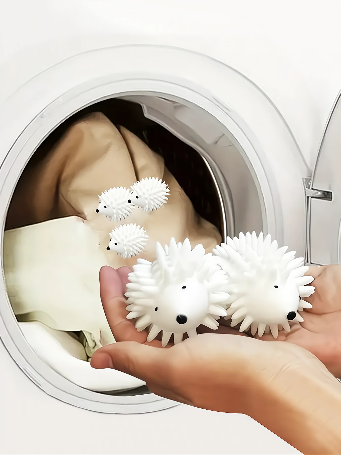 Laundry Ball White Hedgehog Stain Remover Anti Entanglement Magic ...