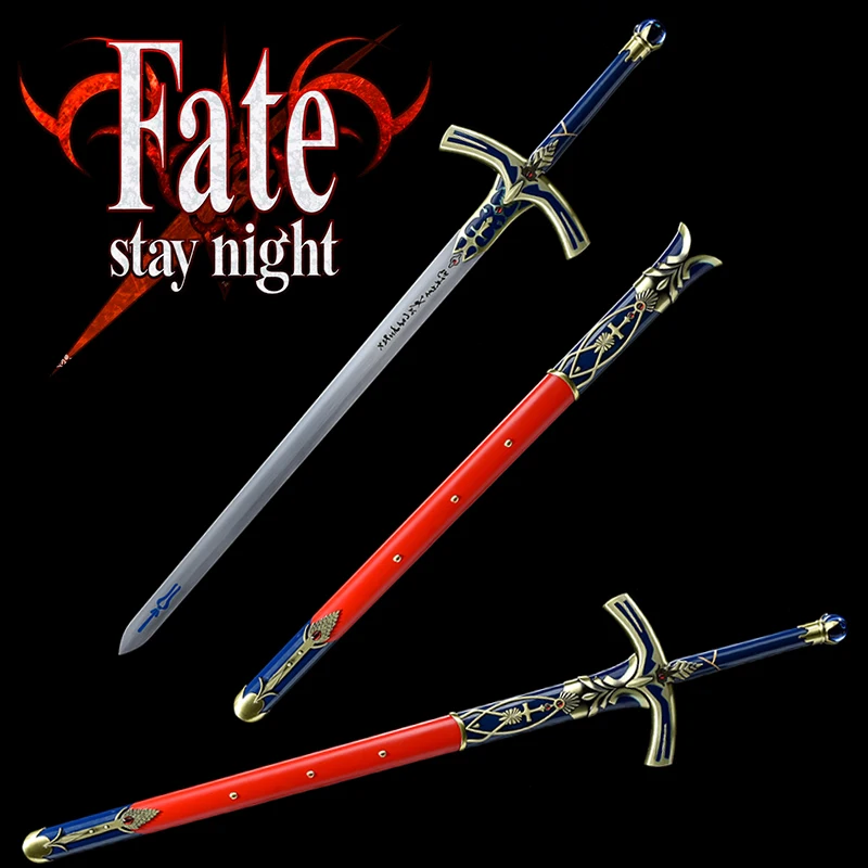 Para o destino/estadia noite sabre caliburn espada 47 "real aço carbono ...