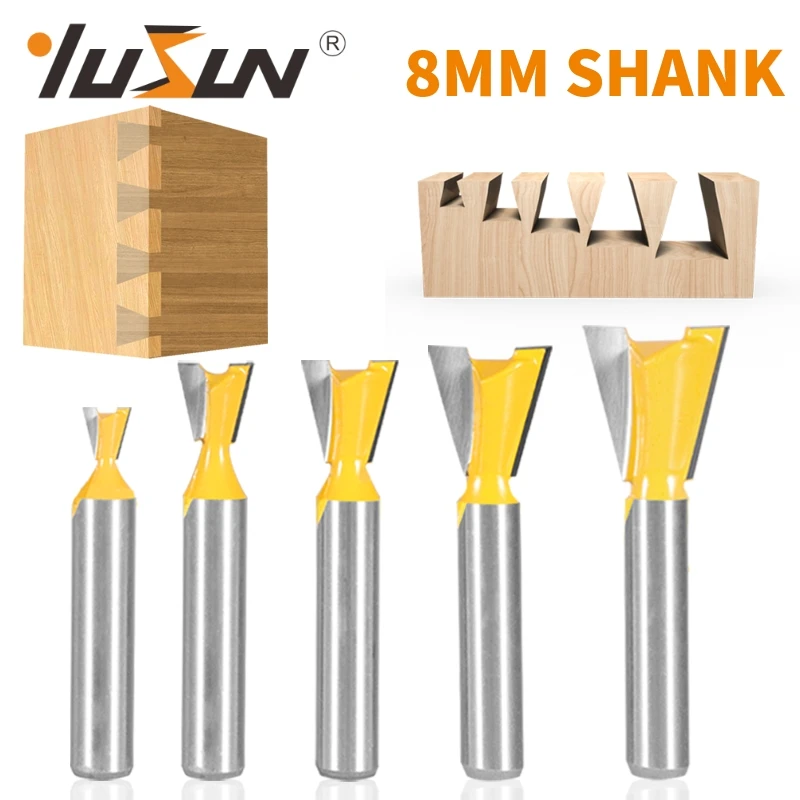 YUSUN-Shank Dovetail Joint Router Bit, 14 Grau Carpintaria Fresadora ...