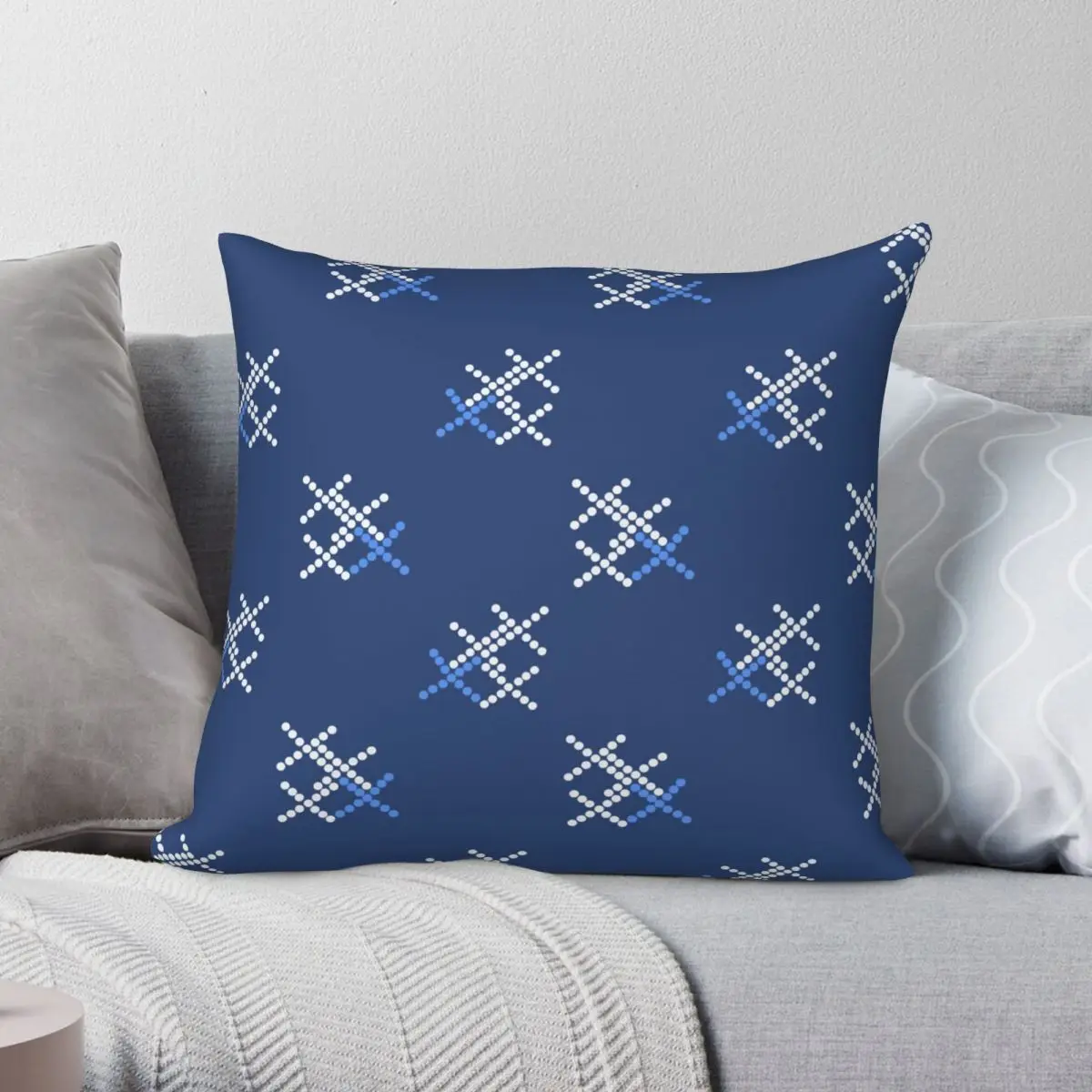 ScotRail-Moquette-Square-Pillowcase-Polyester-Linen-Velvet-Pattern-Zip ...