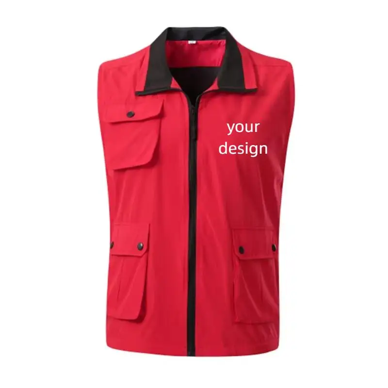 Outdoor Men Multi Pocket Vest Tactical Webbed Gear Coat Photographer ...
