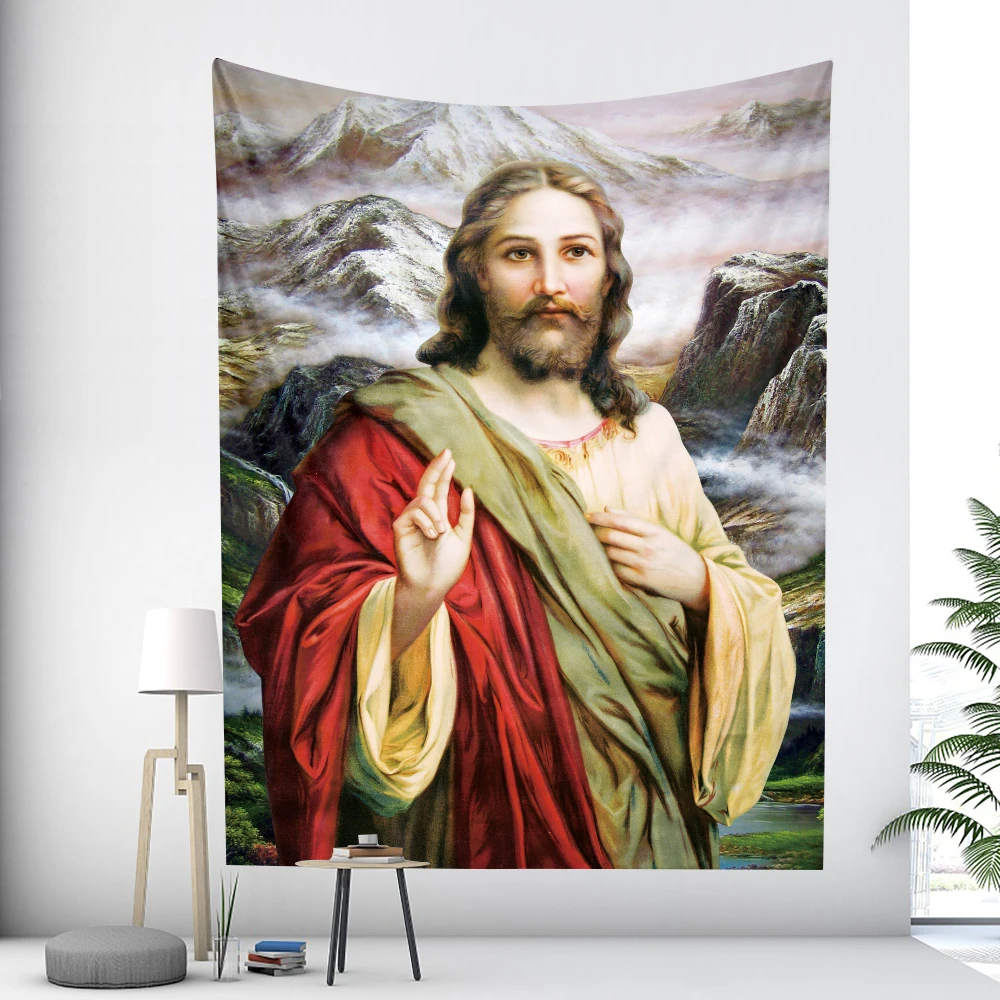 Christian-Jesus-psychedelic-scene-home-decor-art-tapestry-hippie-boho ...
