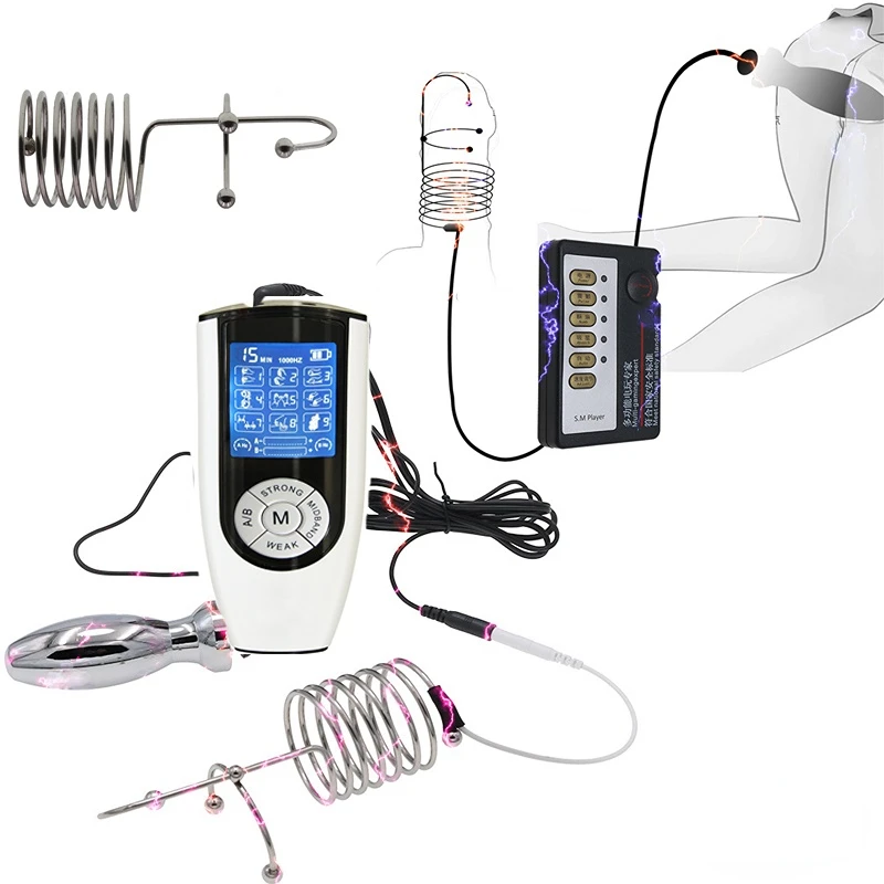 Bdsm-Electric-Shock-Anal-Plug-Penis-Plug-Electrosex-Rings-E-stim-Anus ...