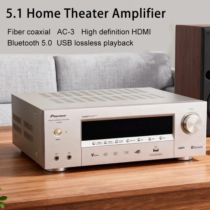 5.0 Bluetooth Amplifier 1200W High Power Amp 5.1 Home Theater Sound ...