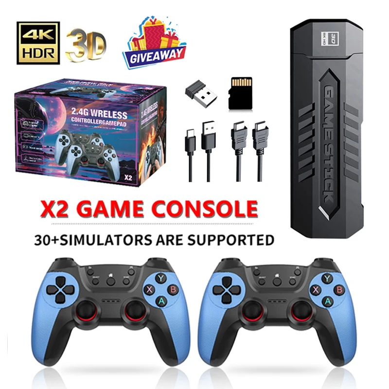 New-X2-ultra-Game-Stick-4K-3D-HD-Retro-Video-Game-Console-Wireless ...