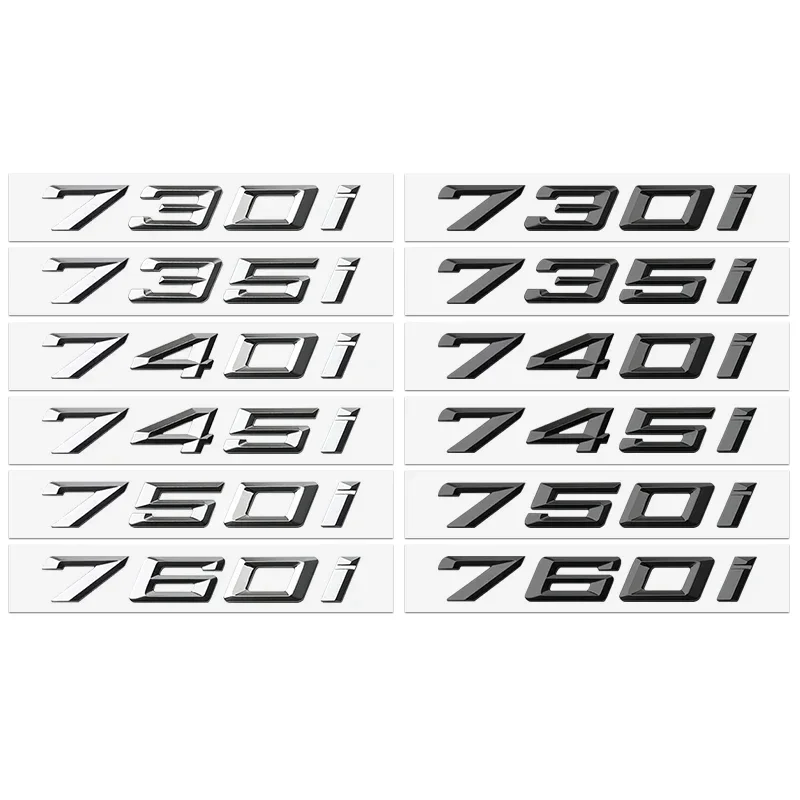 3D ABS Car Trunk Letter 730d 740d 750d 730i 740i 745i 750i 760i 750e ...