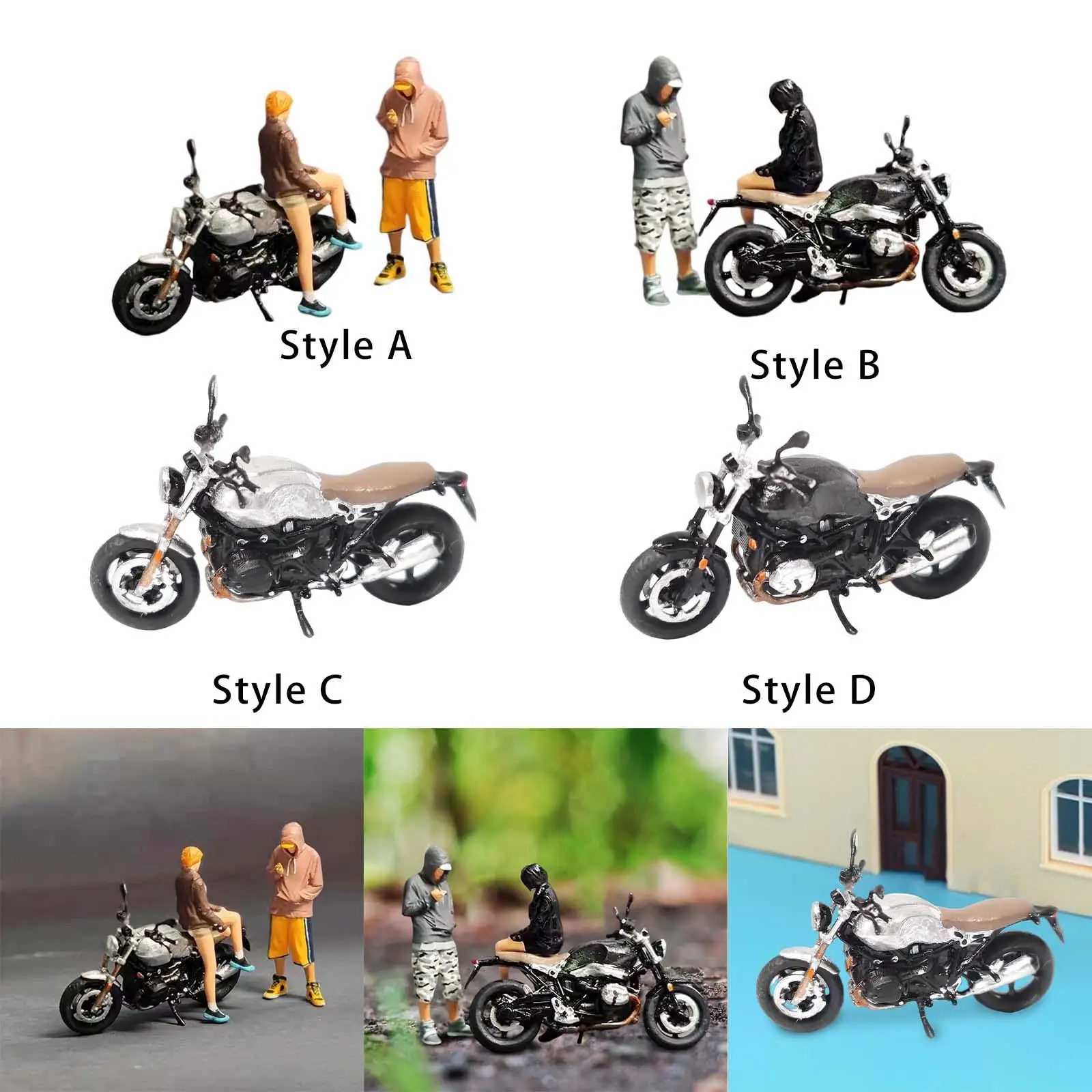 Hand-Painted-1-64-Figure-Motorcycle-Layout-DIY-Projects-Micro-Landscape ...