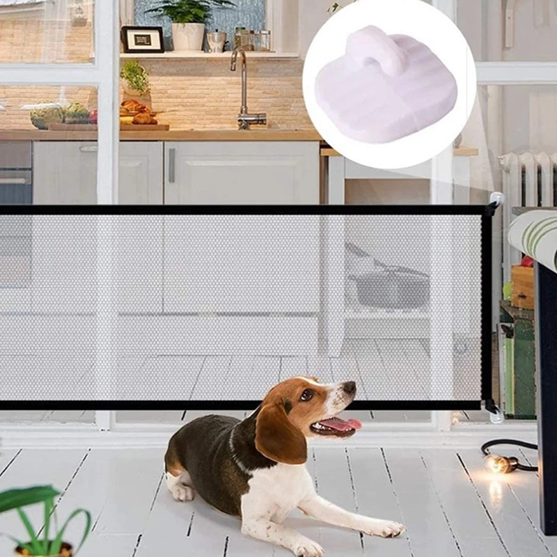 Portable-Pet-Barrier-Fences-Folding-Breathable-Mesh-Dog-Gate-Separation ...