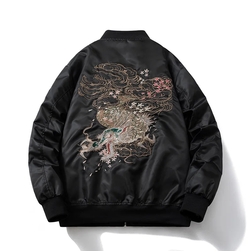 Men-Bomber-Jacket-Dragon-Embroidery-Jacket-Vintage-Chinese-Harajuku ...