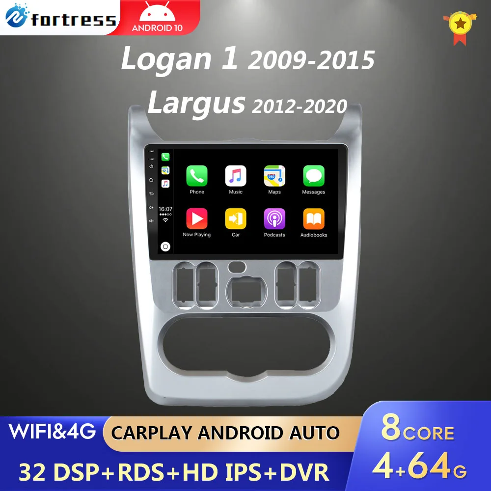 Android 10.0 reprodutor multimídia do carro para renault logan i sandero lada lergus dacia ...