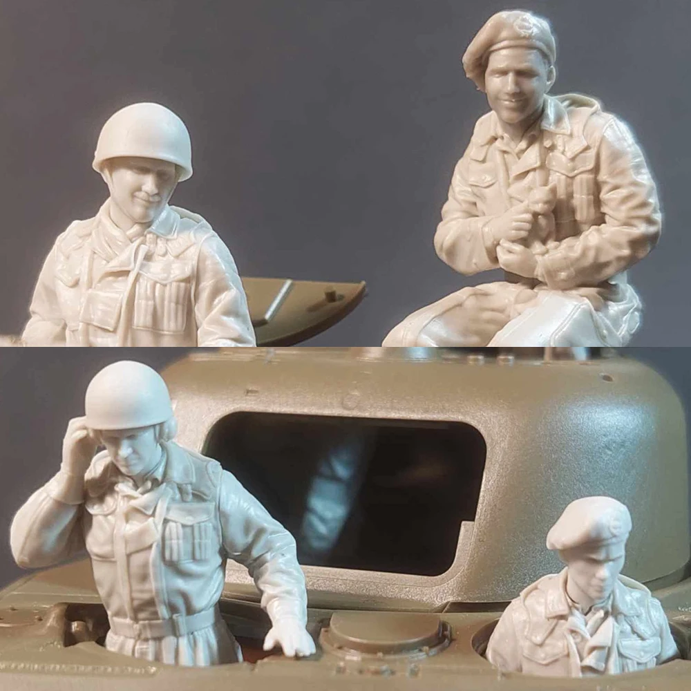 1/35 British tank soldier set, 4 soldiers, Resin Model figure soldier ...