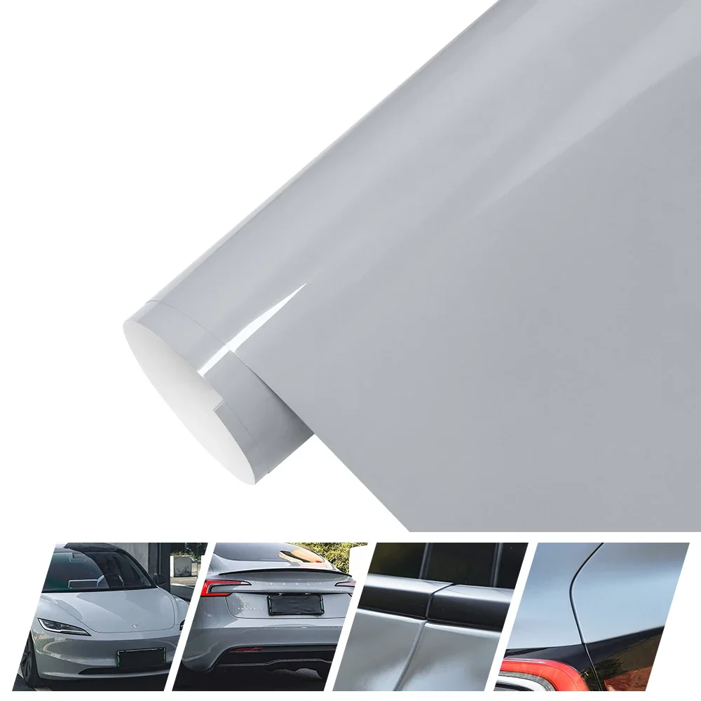 Premium Gloss Sub Gray PET Liner Wrap Vinyl Film Car Whole Body DIY ...