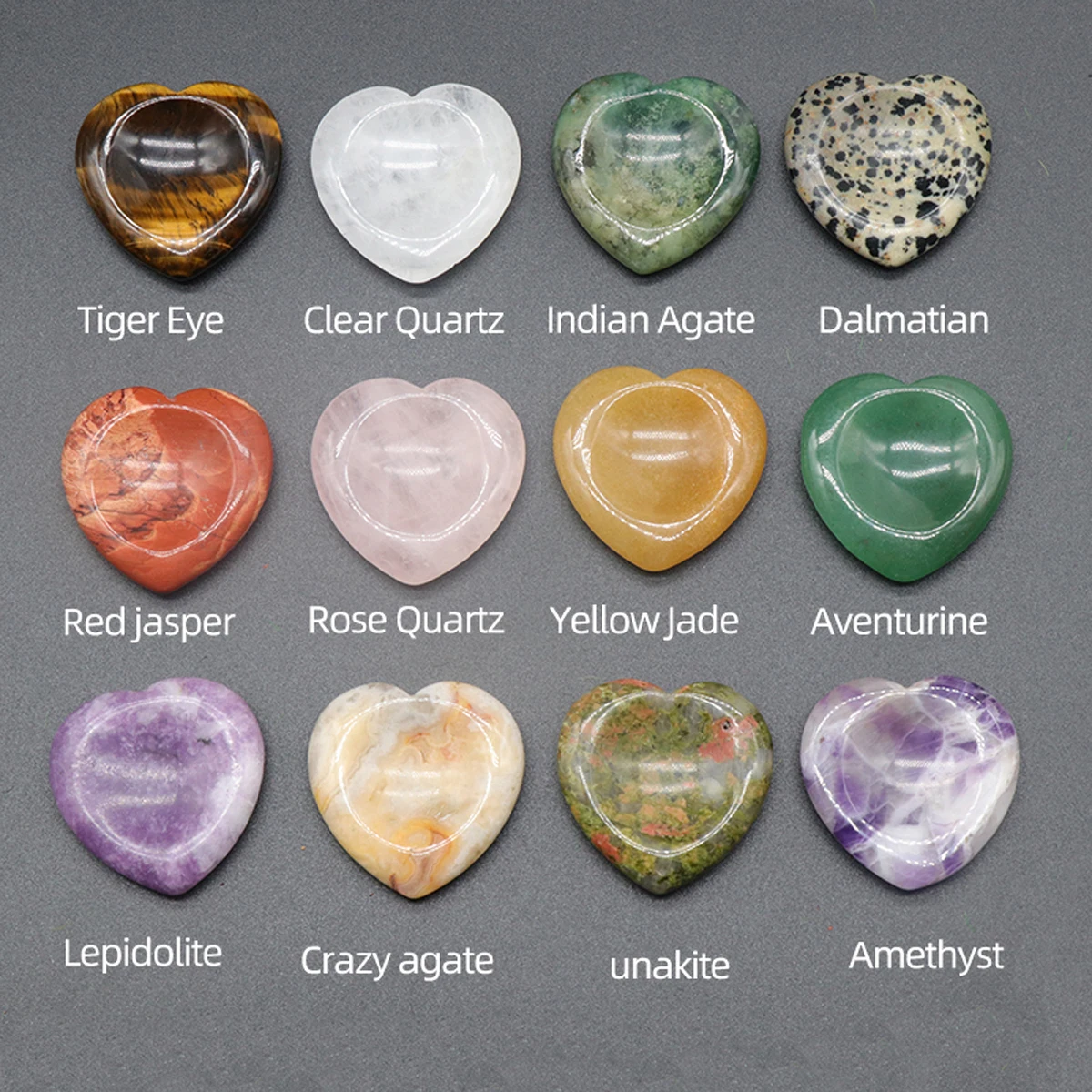 Heart Love Thumb Worry Stone Crystal Healing Reiki Natural Stone Pink ...