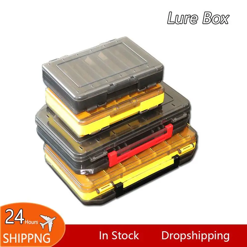 Fishing-Tackle-Box-Lure-Storage-12-14-Compartments-Double-Sided-Open ...
