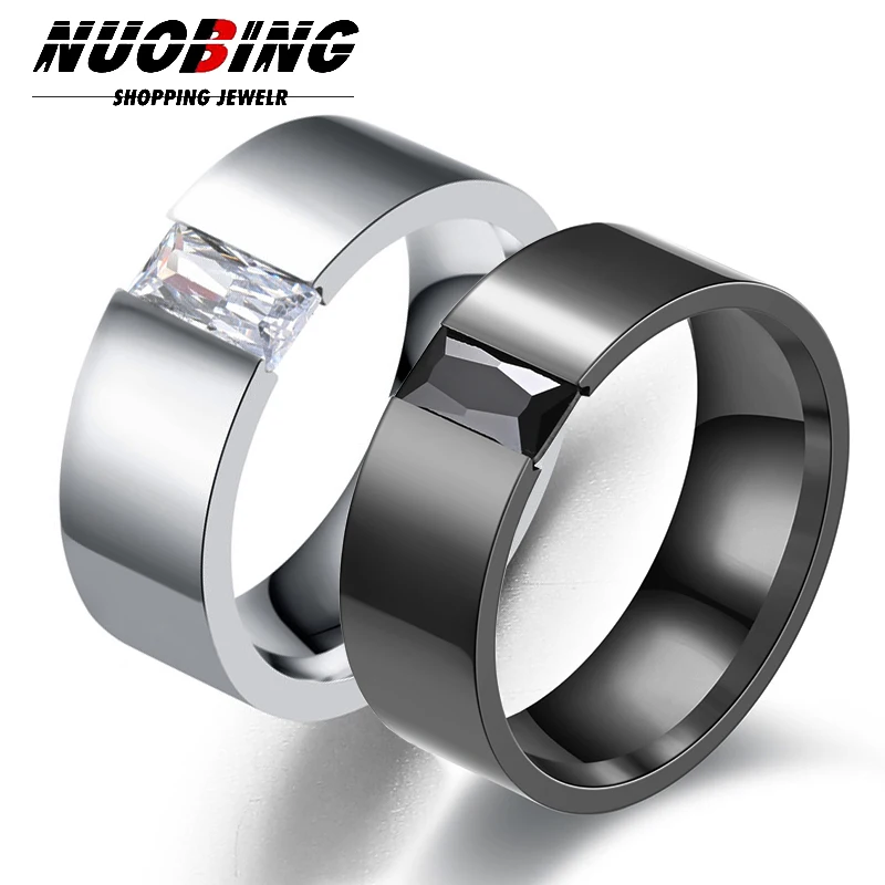 Black-And-White-Never-Fading-Women-s-Ring-Round-Zircon-Crystal-Ring ...