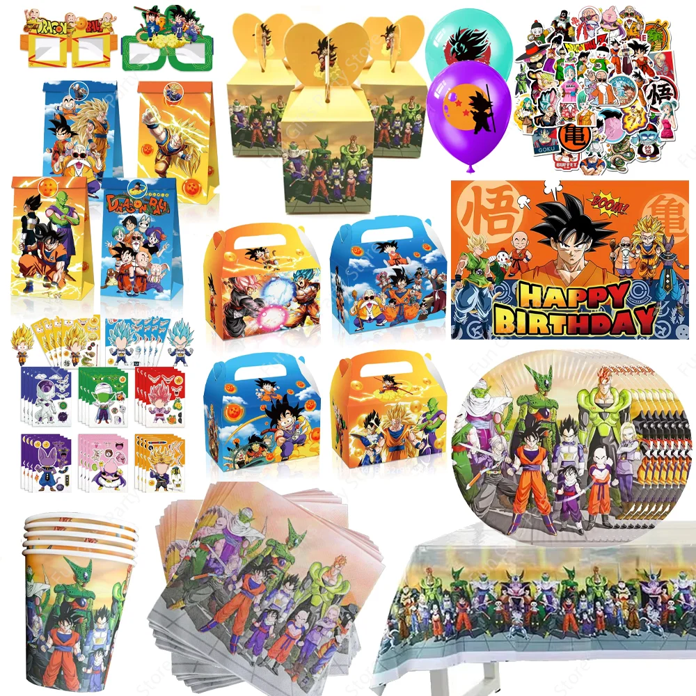 Dragoned Ball Party Favors Tableware Balloons Gifts Bag Cups Napkins ...