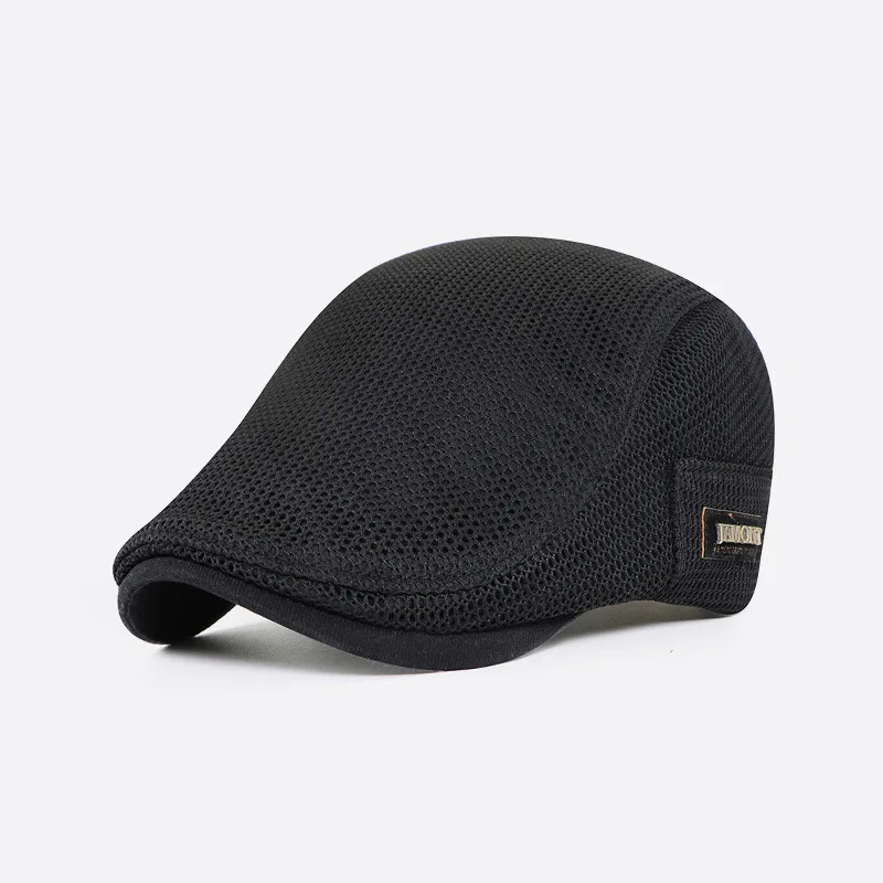 Men's Mesh Flat Cap Breathable Summer Newsboy Hat Beret Cabbie Ivy ...