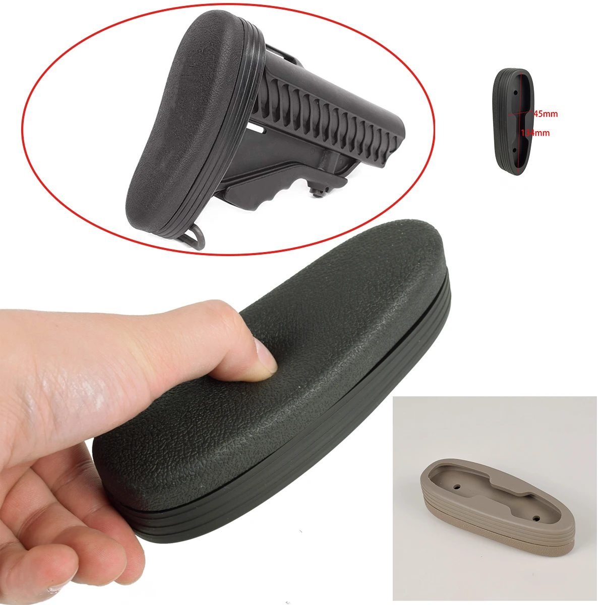Tactical-Snap-On-Recoil-Buttstock-Pad-Butt-Shockproof-Rubber-Shoulder-Protector-for-Hunting-Most ...