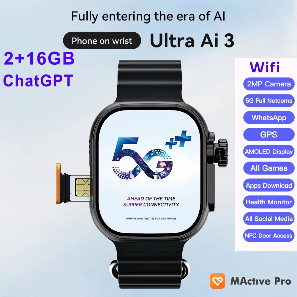 Reloj-inteligente-5G-4G-U-ltra-Ai-3-Microwear-2-16-GB-AMOLED-ChatGPT ...