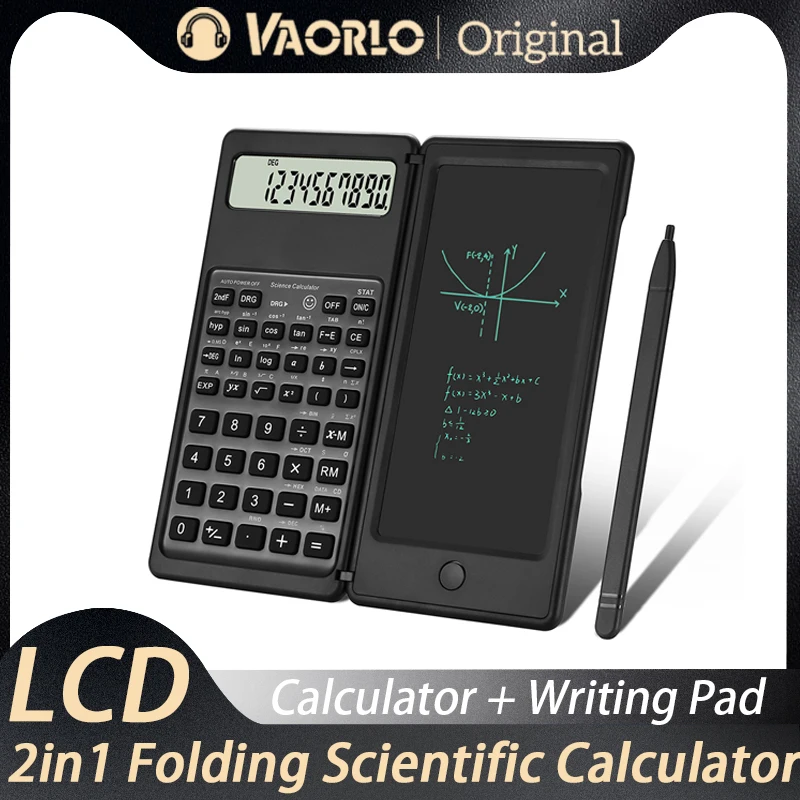 VAORLO-Scientific-Calculator-With-LCD-Notebook-Writing-Pad-with-Stylus ...
