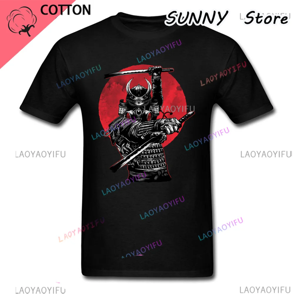 RONIN-T-Shirts-Men-Black-Tshirt-Samurai-T-shirt-Gas-Mask-Print-Clothes ...
